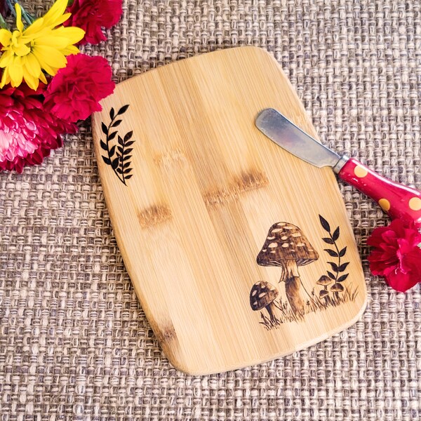Mushroom Wooden Cutting Board - Etsy