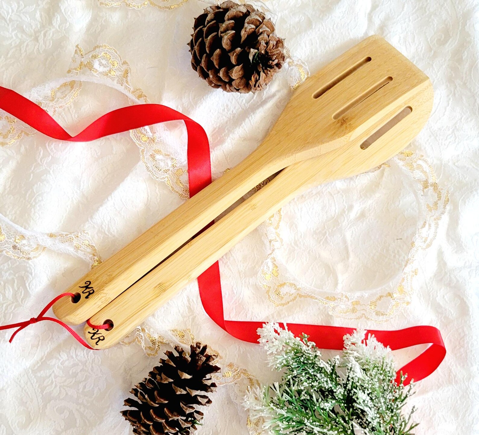 Christmas Baking Woodburned Spoon Set, Christmas Pyrography Spoons ...