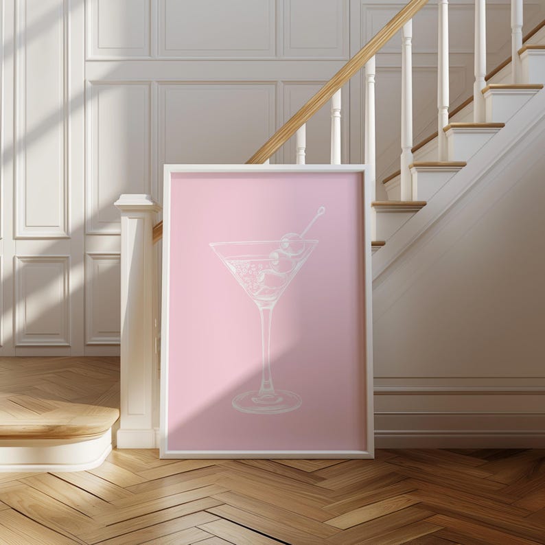 Pink Retro Wall Art Set - Vintage Aesthetic Prints for Dorm or ...