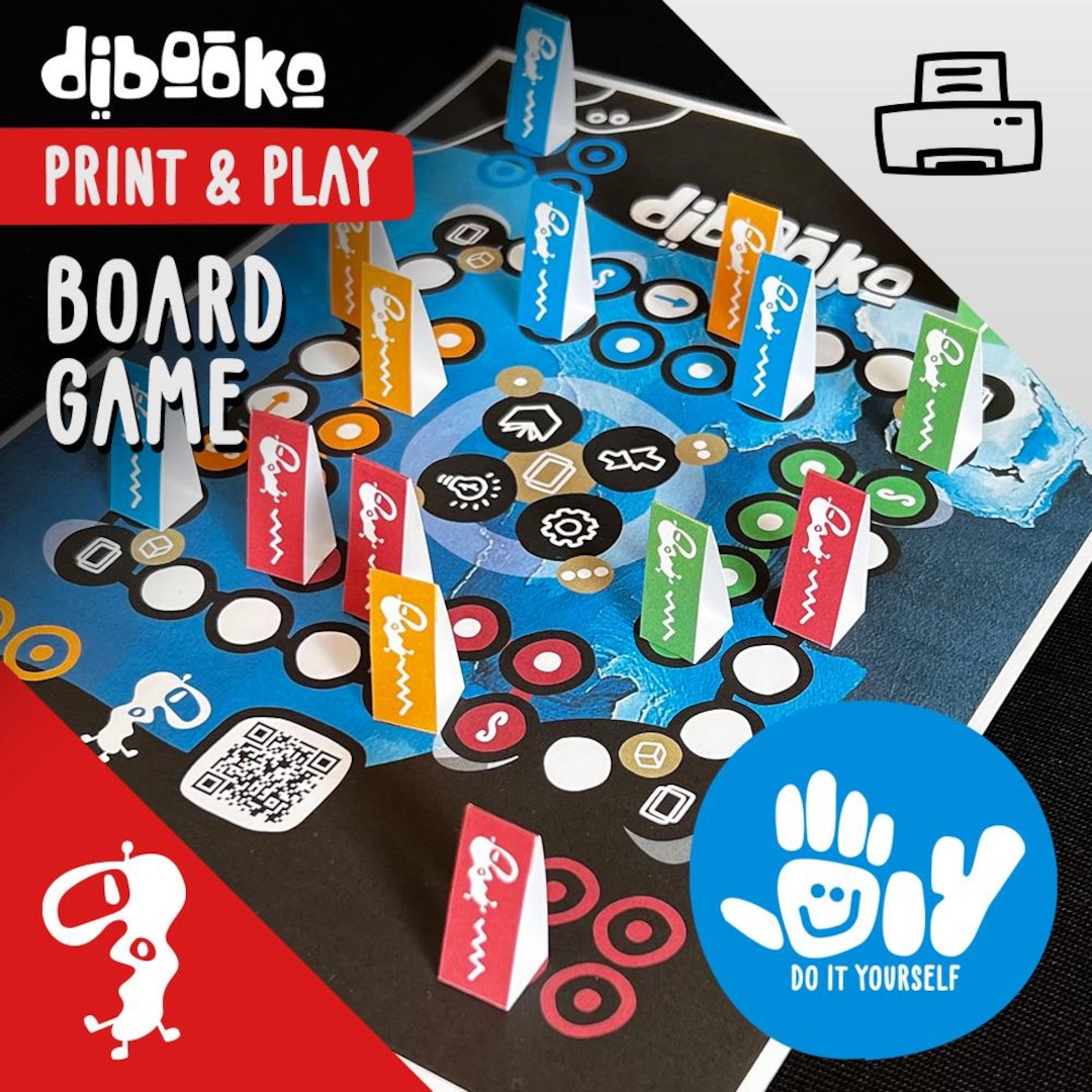 DIBOOKO Diy Printable Board Game Print and Play Educational Fun Game ...