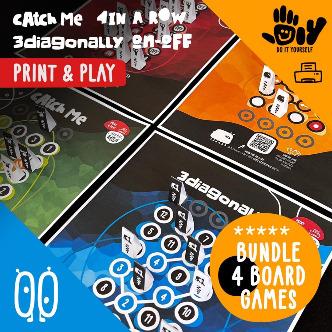 BUNDLE No3 Collection Diy Printable Board Games Print and Play Strategy ...