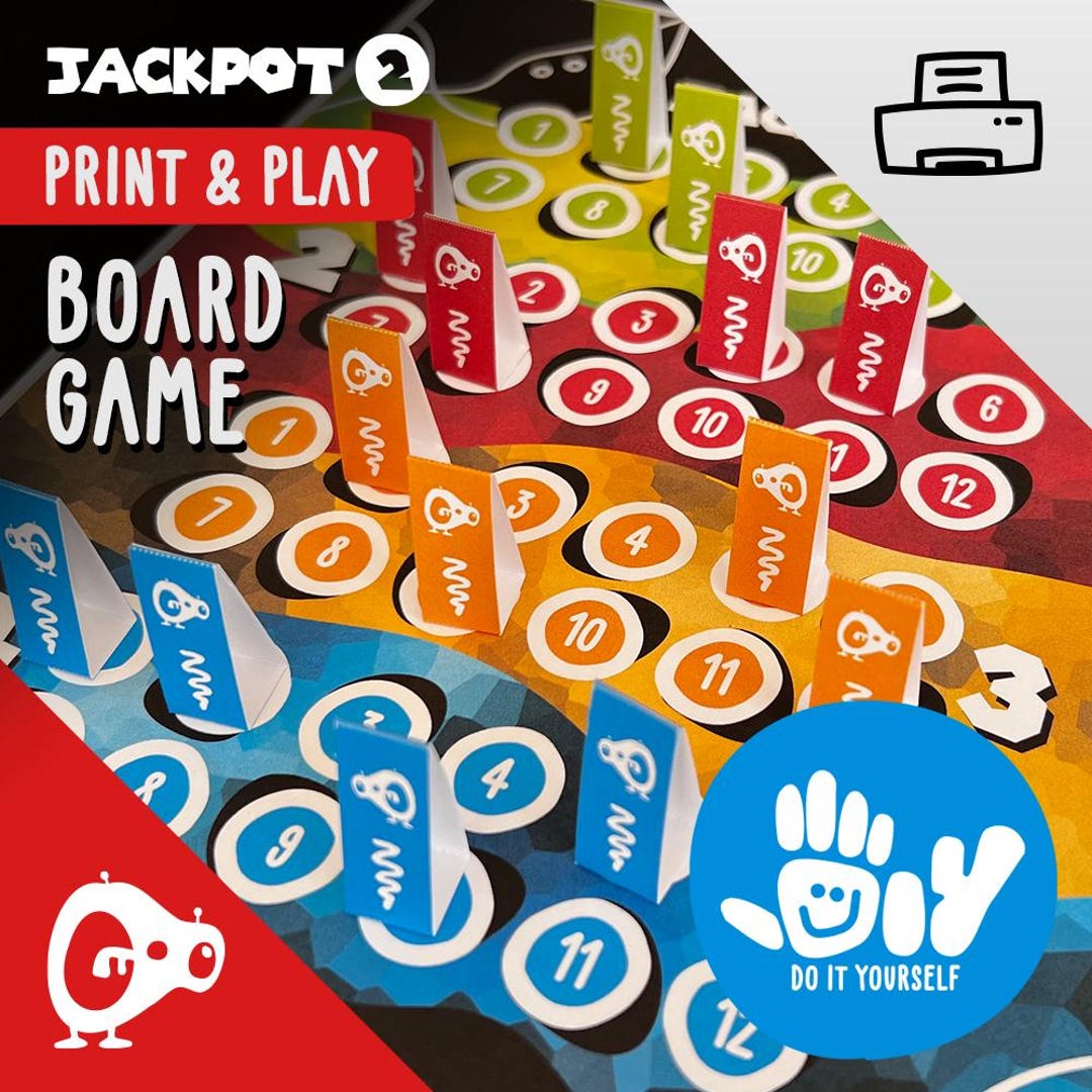 JACKPOT DIY Printable Homeschooling Board Game Print and Play Fun ...