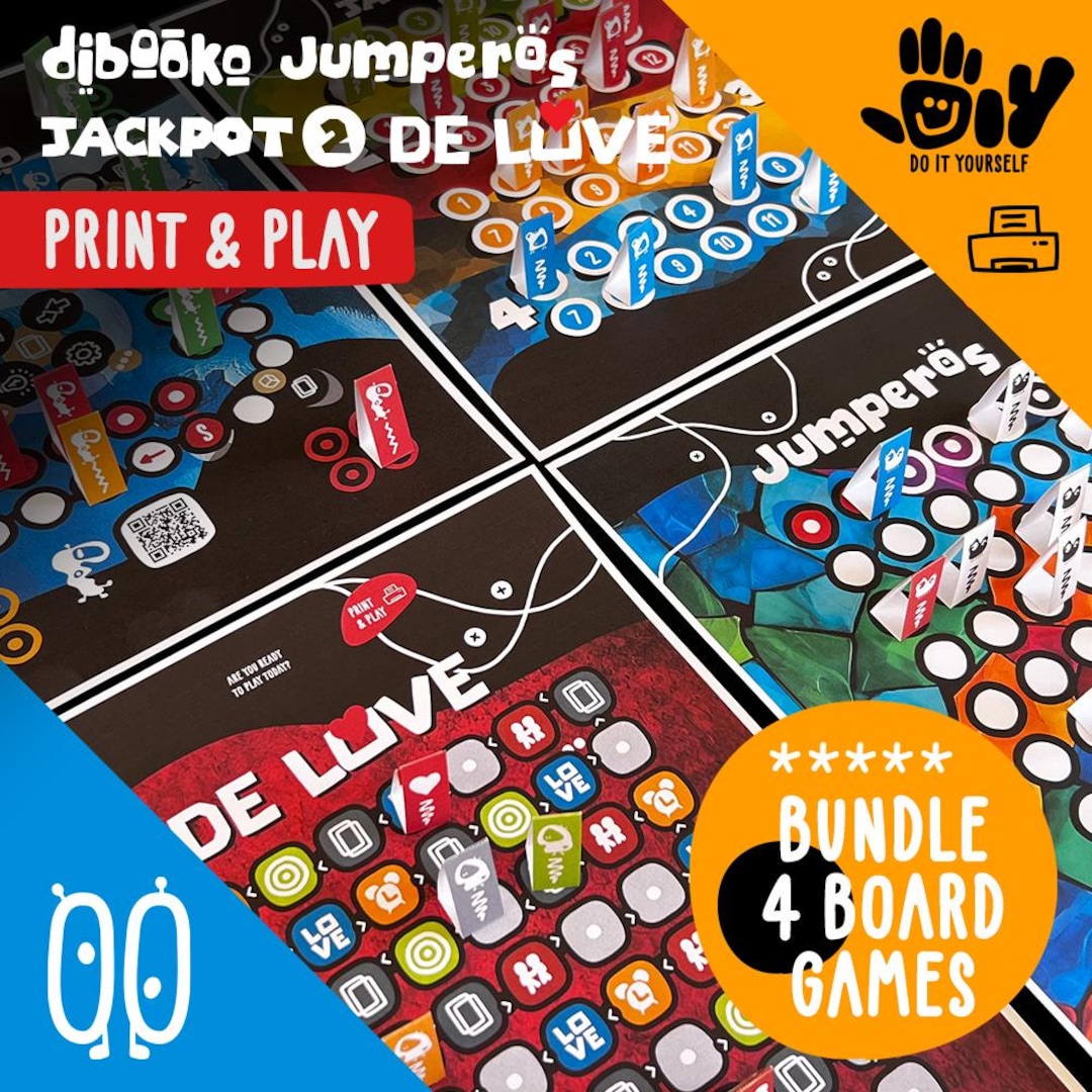 BUNDLE No2 Collection Diy Printable Board Games Print and Play Strategy ...