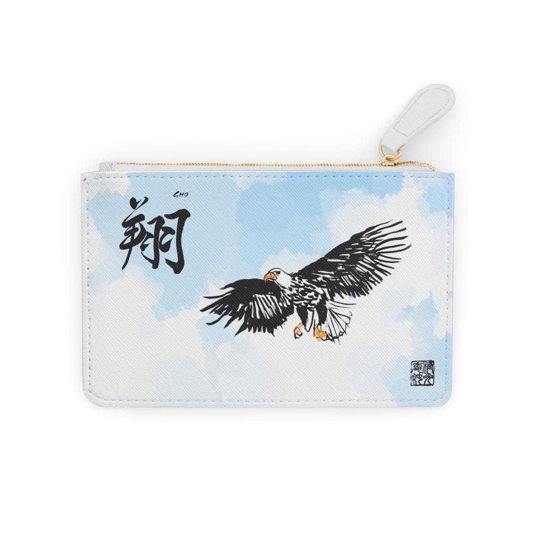 Bald Eagle Soar Japanese Calligraphy Mini Wallet, Coin Purse, Card ...