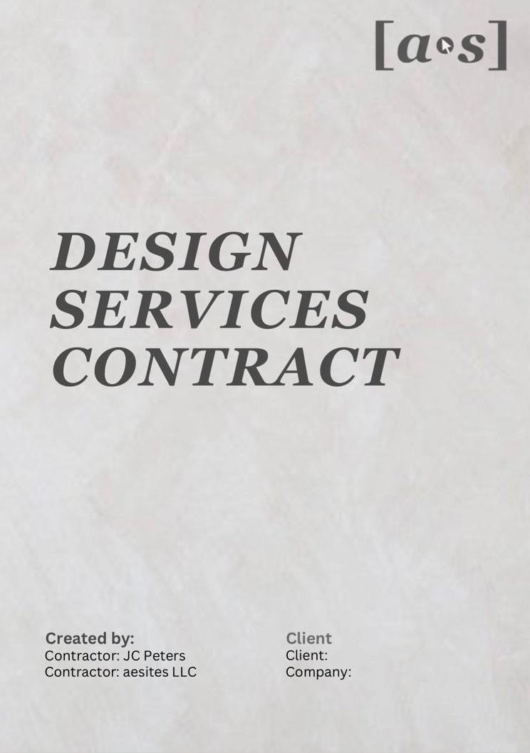 Professional Design Contract Template for Creatives Editable and ...