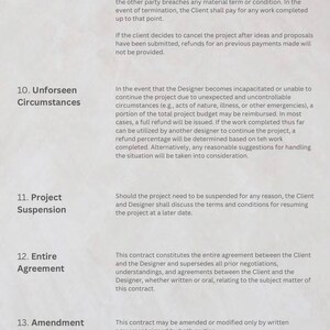Professional Design Contract Template for Creatives Editable and ...