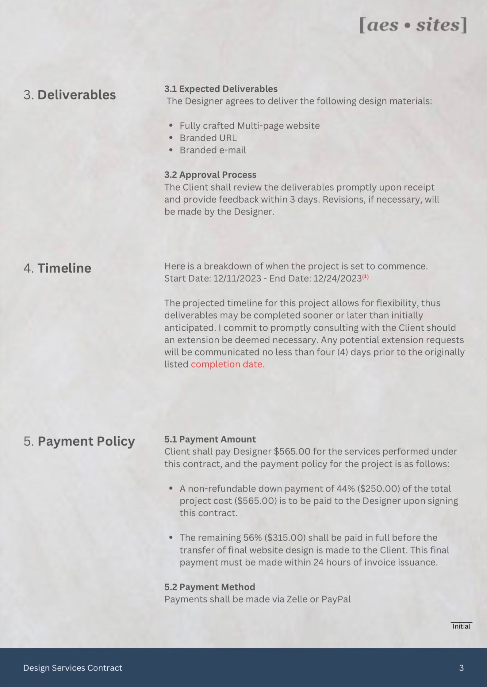 Professional Design Contract Template for Creatives Editable and ...