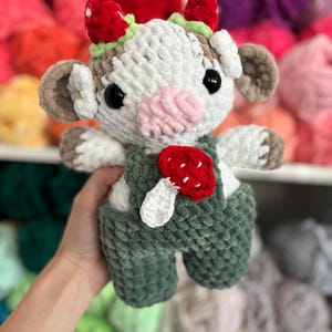 Cottage Core Cow Handmade Amigurumi Crochet Plushie Stuffed Animal - Etsy