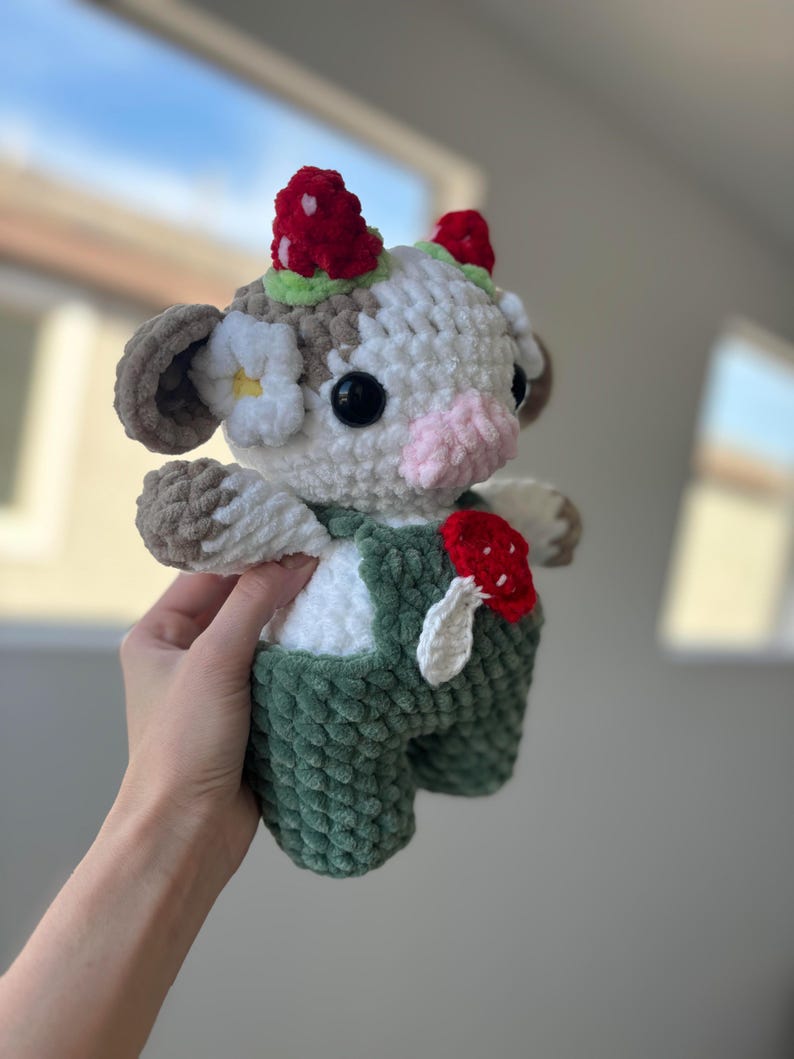 Cottage Core Cow Handmade Amigurumi Crochet Plushie Stuffed Animal - Etsy