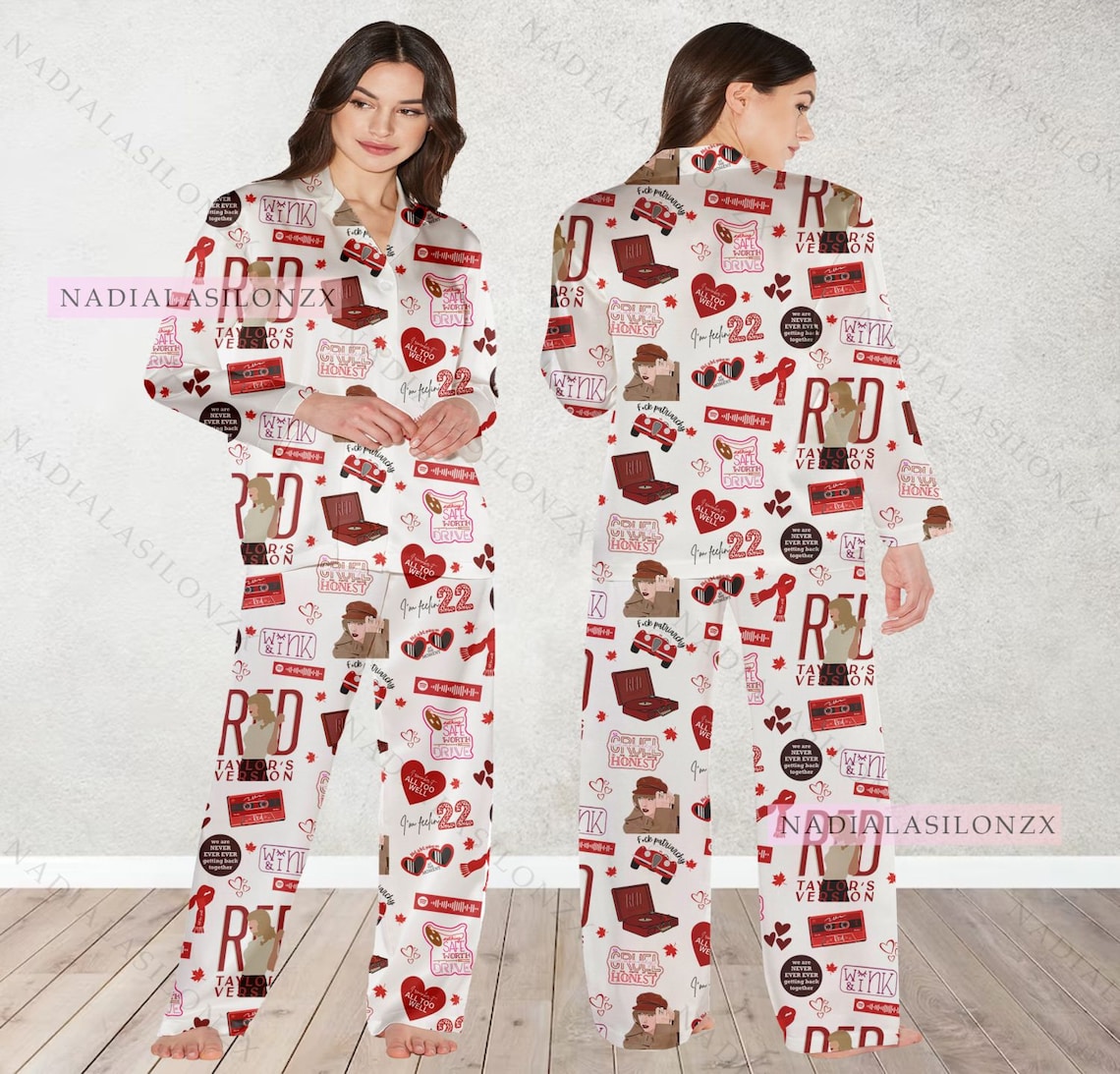 Taylor Swift Pajamas, Taylor Swift Eras Pajamas Set, Swiftie Holiday ...