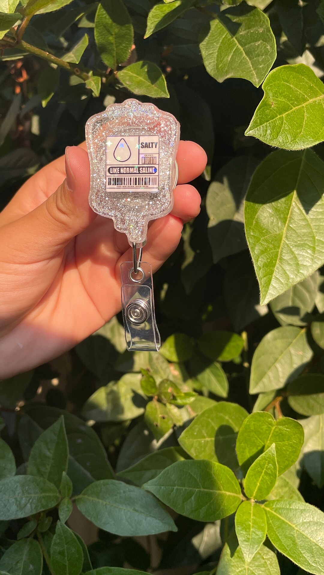 Salty Like Normal Saline Shaker Badge Reel ,student Nursing Badge Reels ...