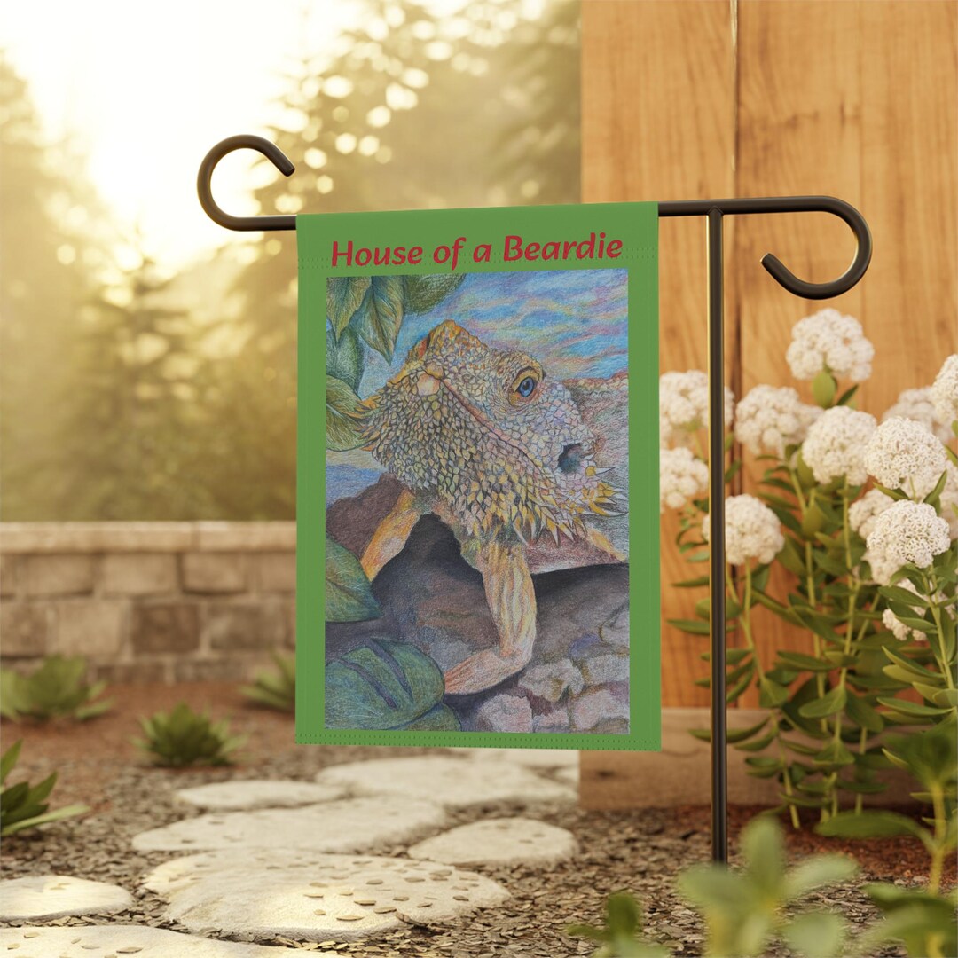 Bearded Dragon Garden Flags - Outdoor Decor - Lizard Yard Flag, Bearded ...