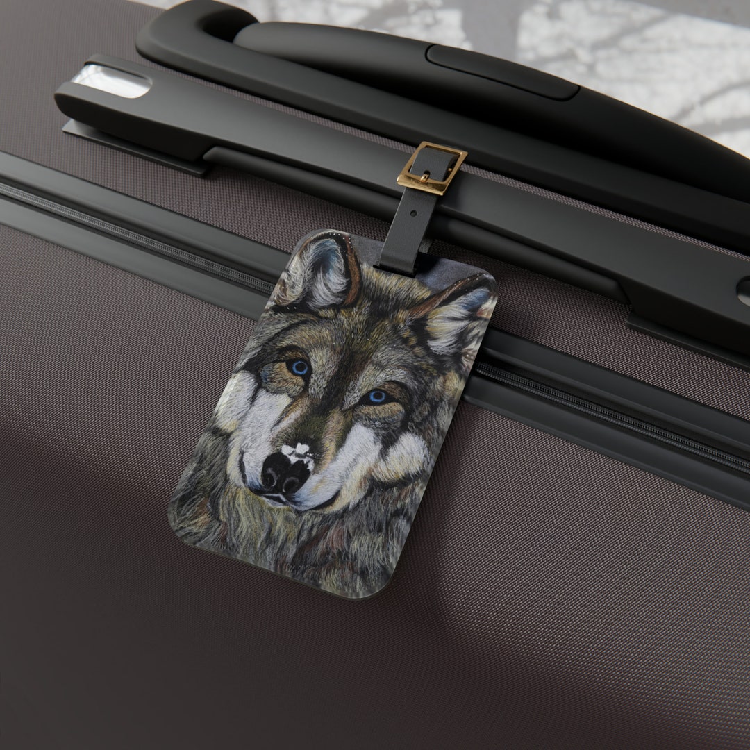 Vintage-inspired Wolf Name Tag. A Perfect Gift for Wolf Lovers. Gift ...