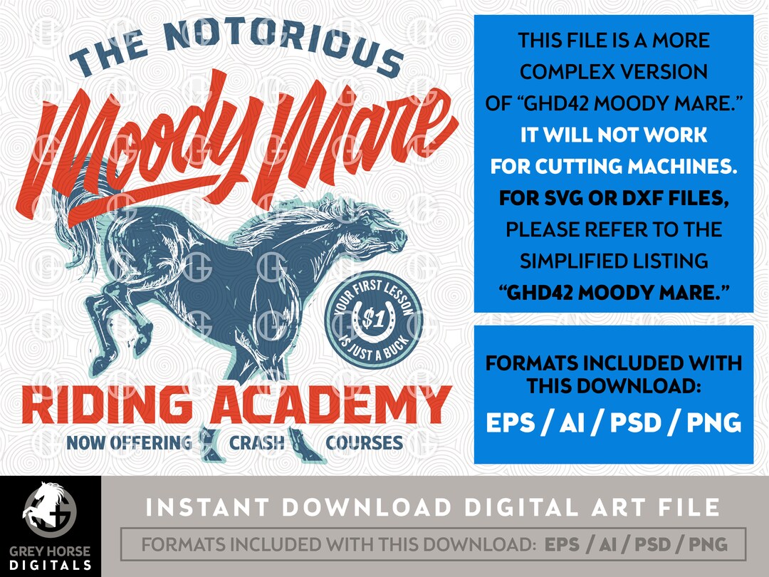 Moody Mare GHD43, Eps, Ai, Psd, Png, Vector, Horse, Mare, Clipart ...