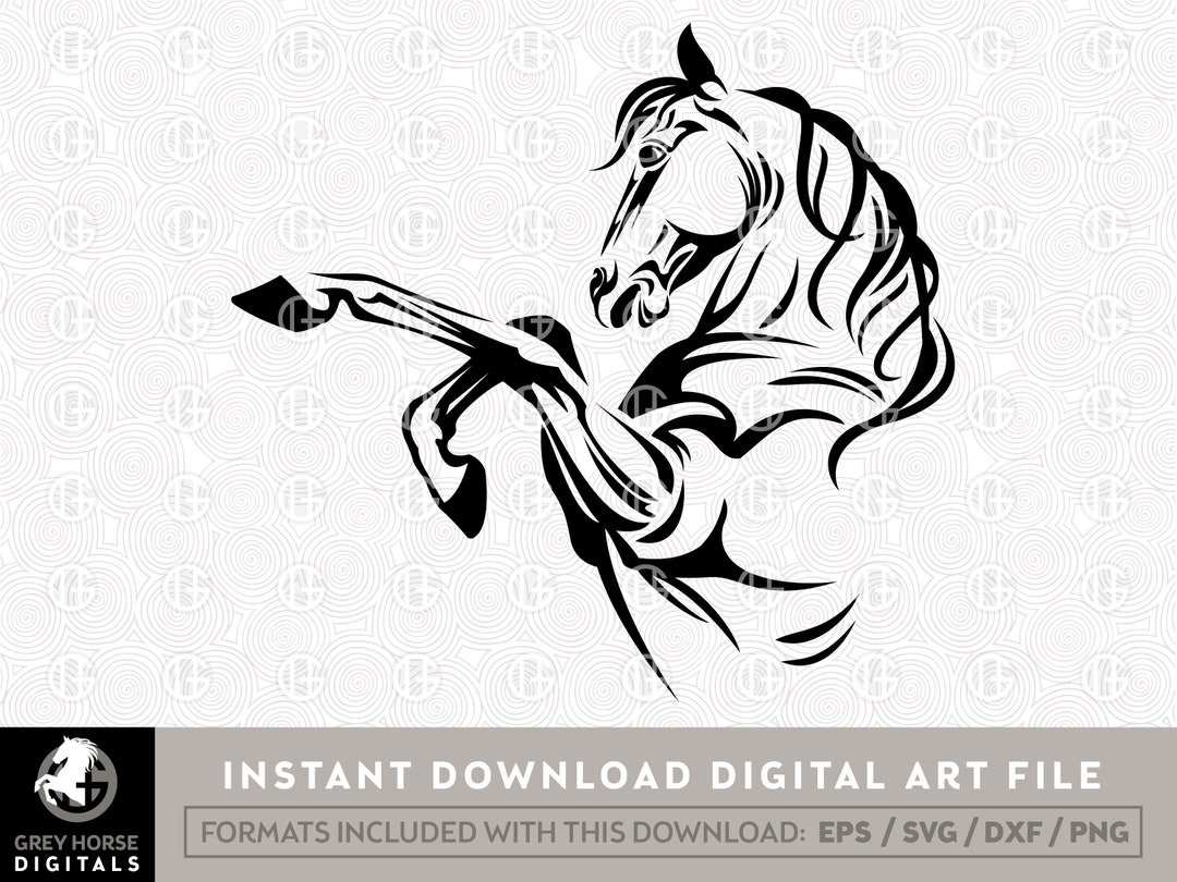 Horse Rearing GHD08, Svg, Dfx, Png, Eps, Vector, Transparent Background ...