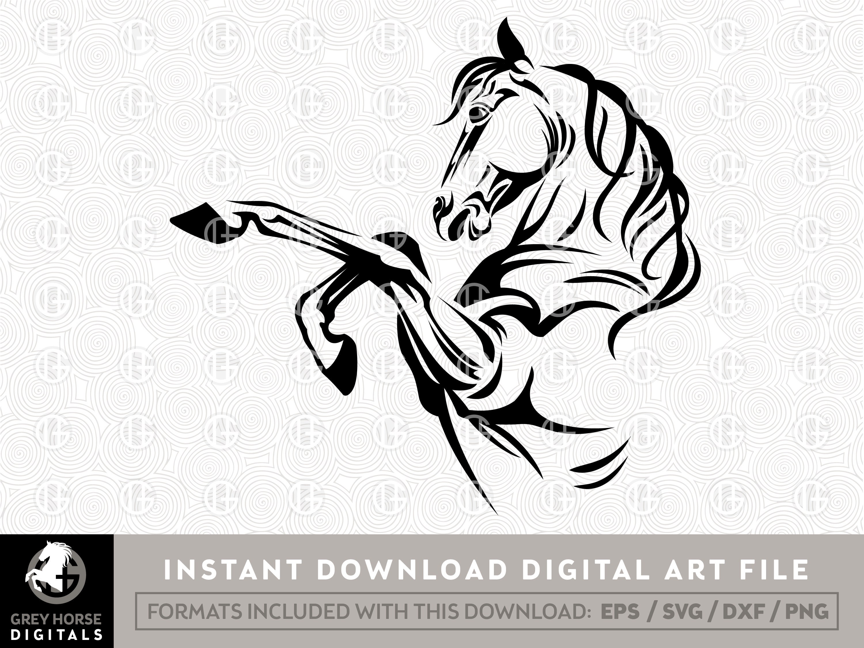 Horse Rearing GHD08, Svg, Dfx, Png, Eps, Vector, Transparent Background ...