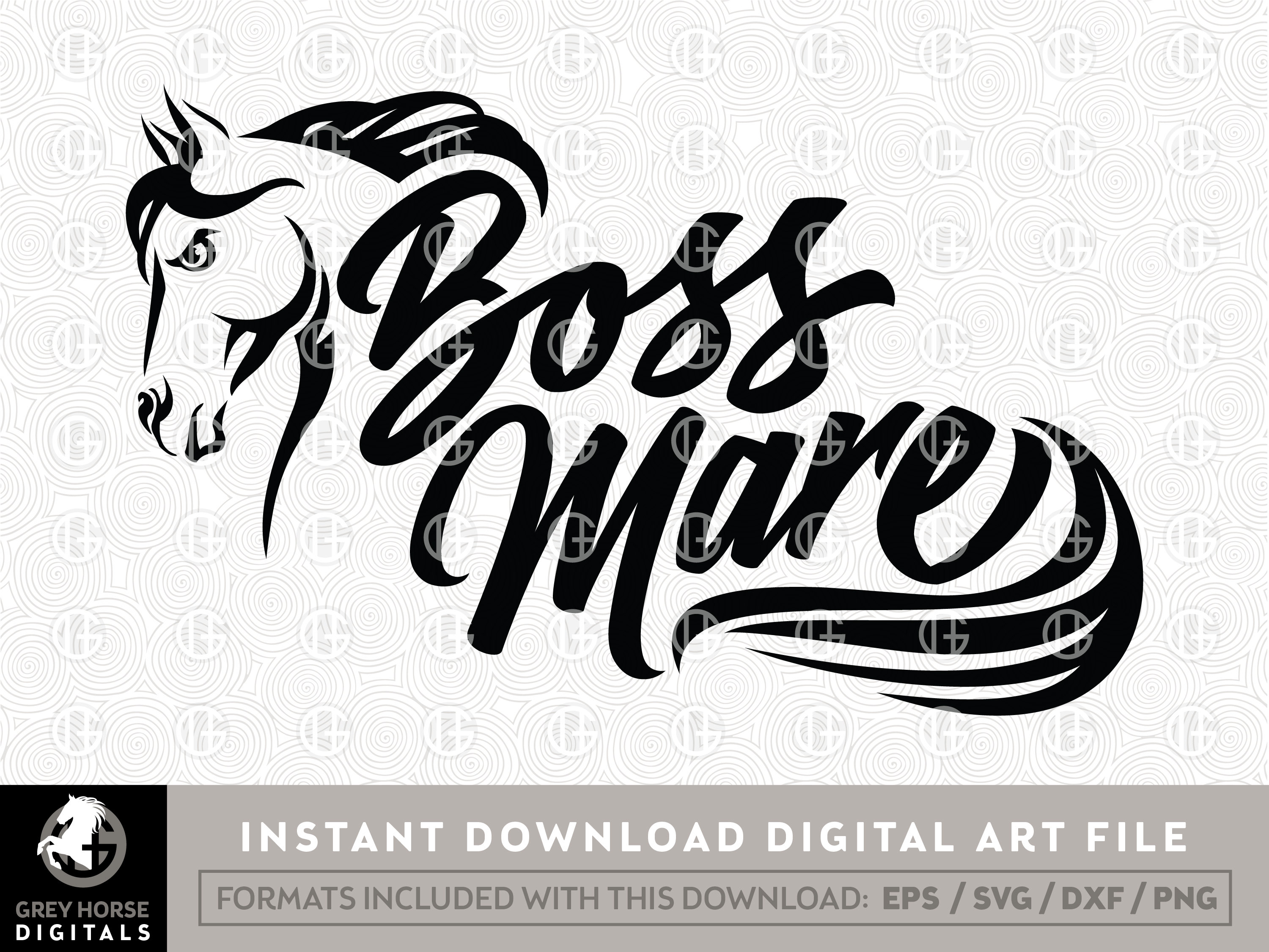 Boss Mare GHD11, Svg, Dfx, Png, Eps, Vector, Horse, Mare, Transparent ...