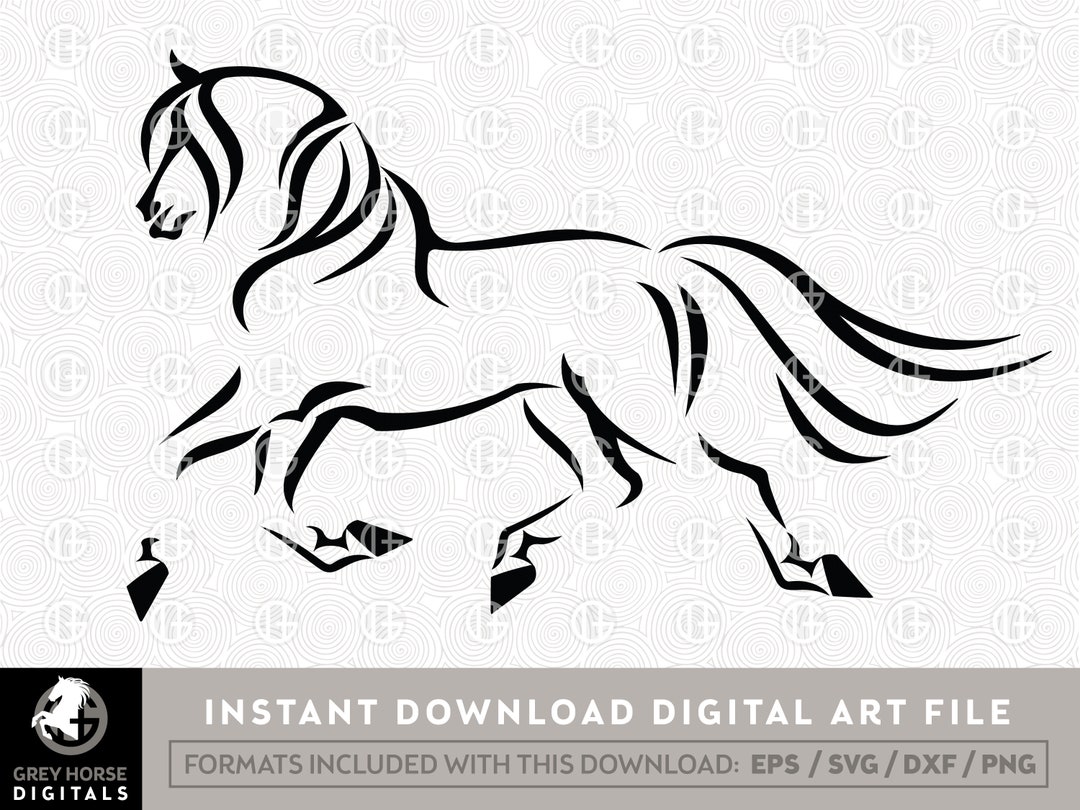 Horse Trotting GHD09, Svg, Dfx, Png, Eps, Vector, Transparent ...
