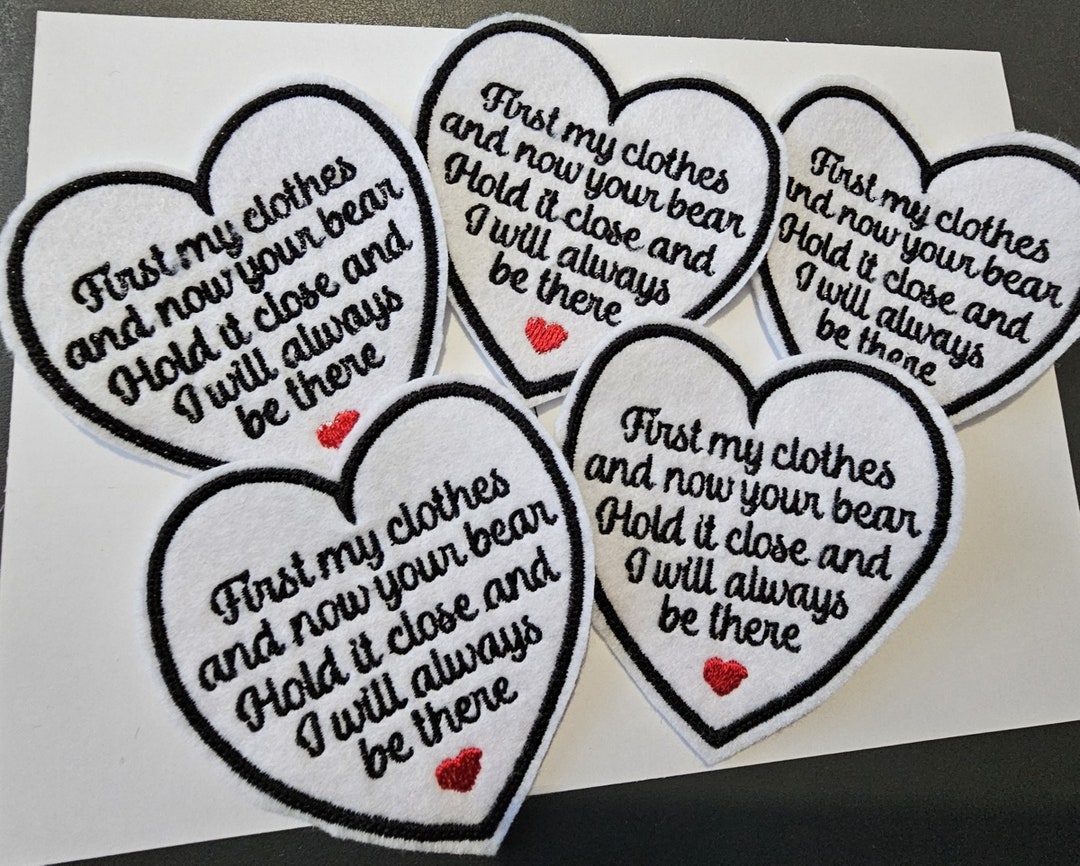 Memory Patch Heart, First My Clothes, Sew on Felt Patch, - Etsy