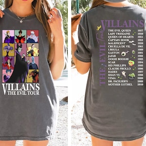 Comfort Colors® Villains the Evil Tour T-shirt, Halloween Evil Queen Shirt, Maleficent Tee ...