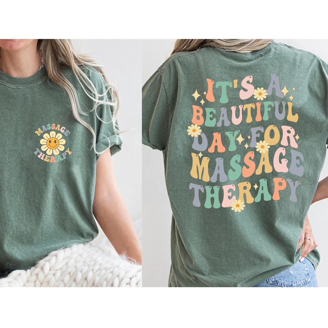 Comfort Colors® Retro Massage Therapy Shirt, Cute Massage Shirt ...