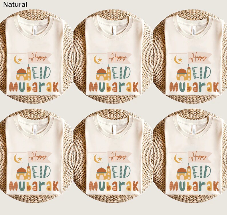 Custom Name Eid Mubarak T-shirt for Family, Eid Islam Muslim Eid Al ...