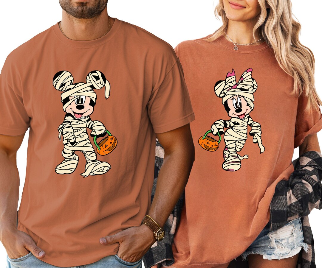 Comfort Colors®mickey Mummy Shirt, Minnie Mummy T-shirt, Mickey and ...