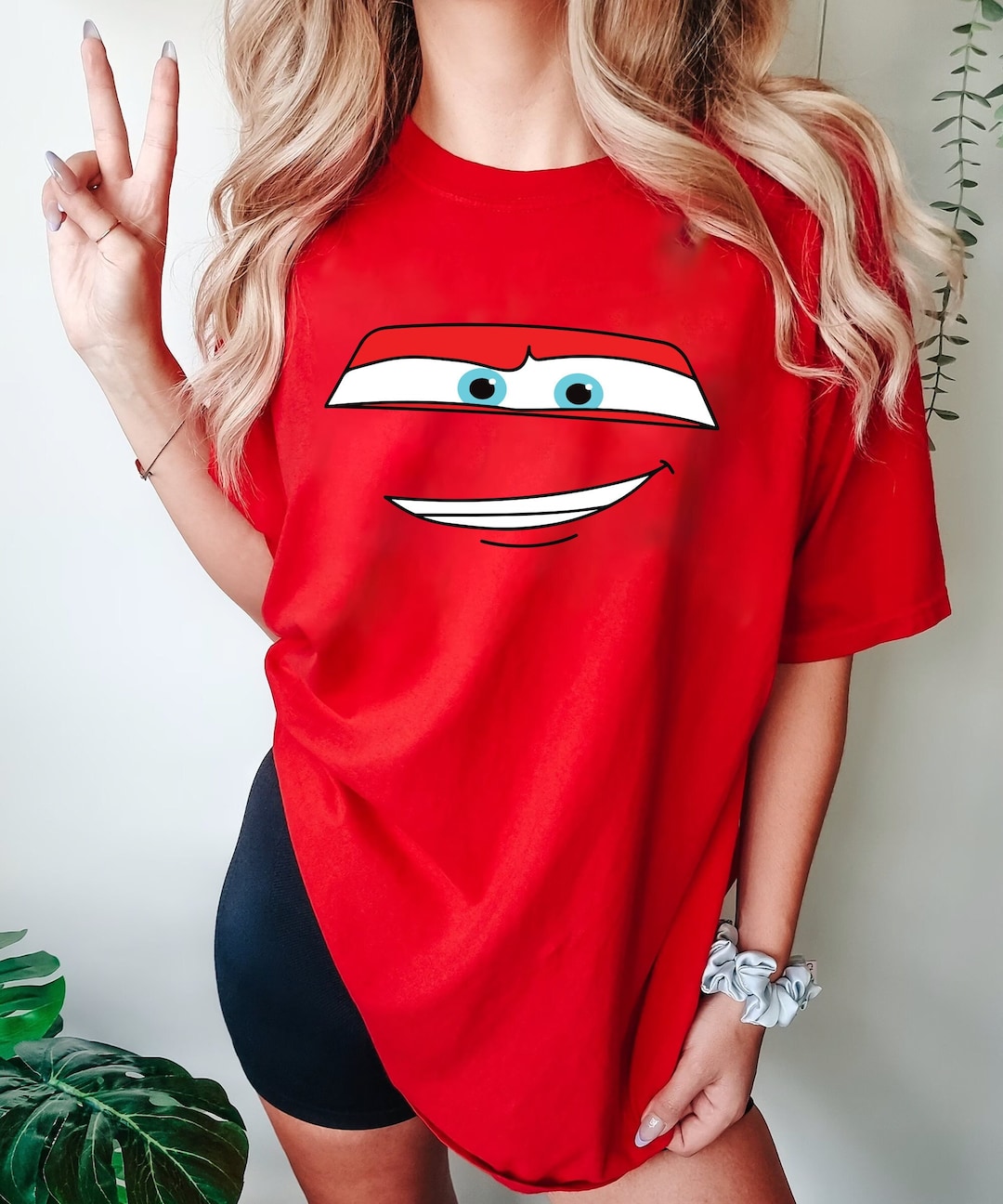 Retro Lightning Big Face Mcqueen Shirt, Disney Cars Shirt, Disney ...