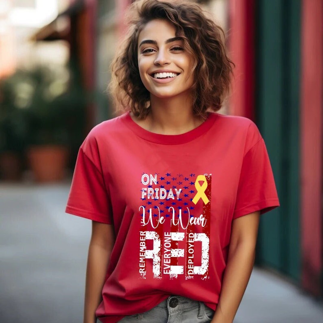 On Friday We Wear Red Tshirt, Sweater, We Wear Red Remember Everyone ...