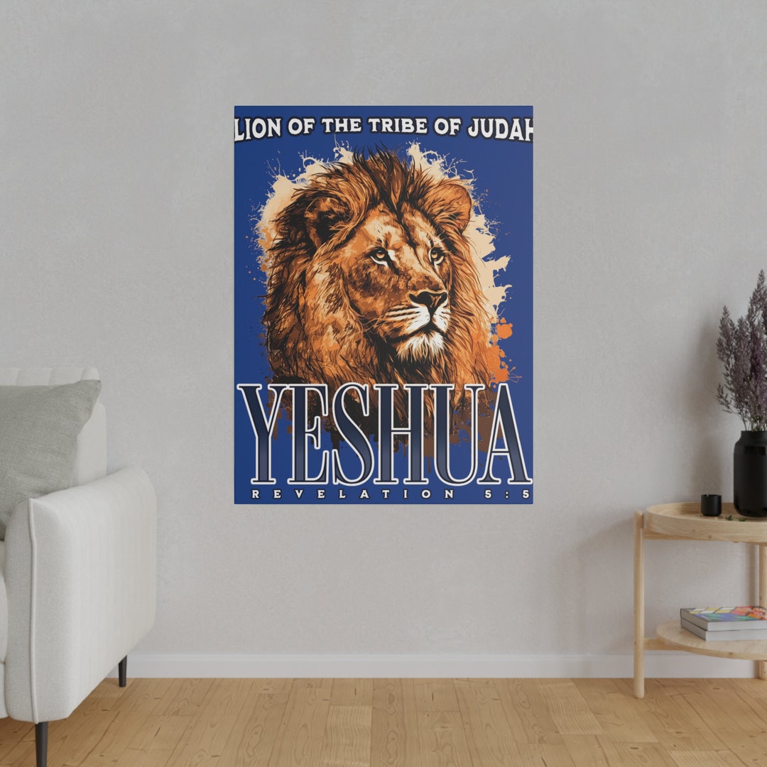 Yeshua Lion of the Tribe of Judah Revelation 5:5 Matte Canvas ...