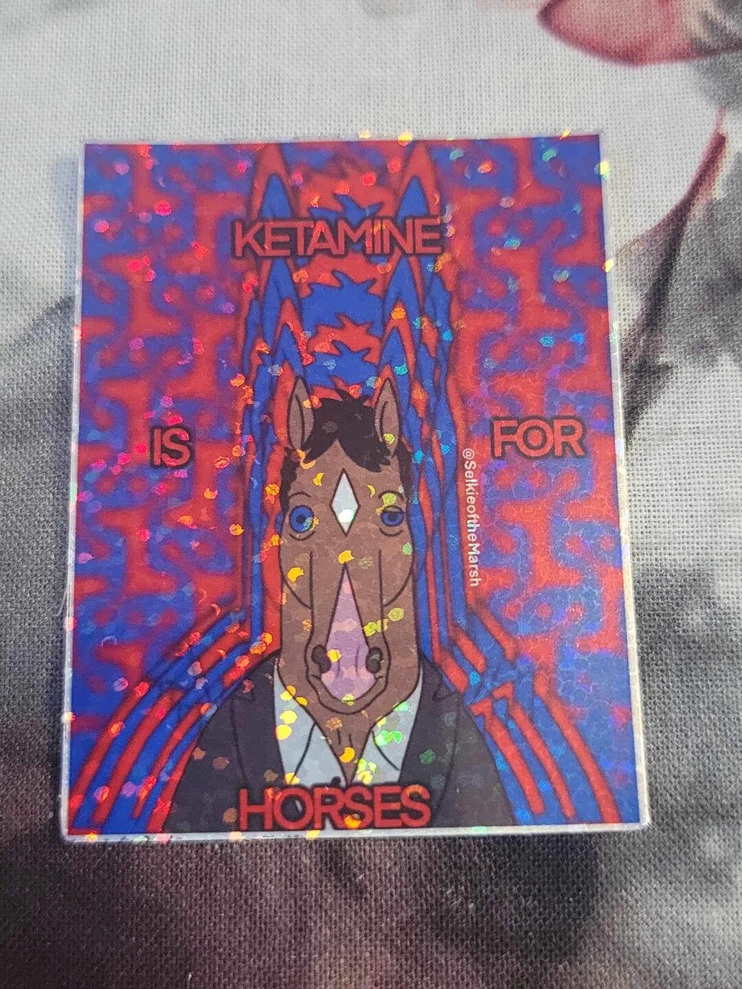 Bojack Horseman Holographic Vinyl Sticker Ketamine is for Horses - Etsy