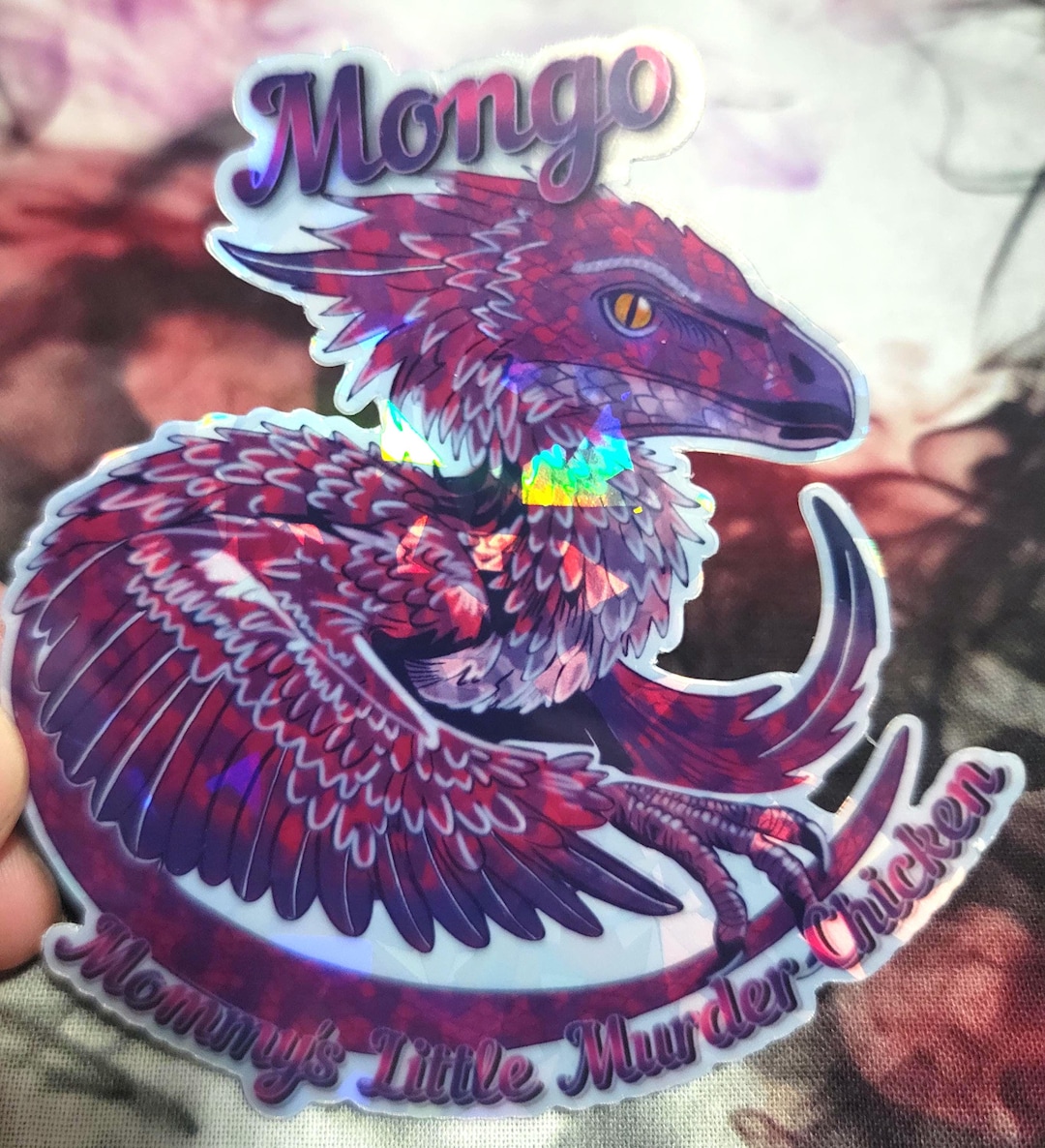 Mongo Murder Chicken Holographic Vinyl Sticker Dungeon Crawler Carl - Etsy