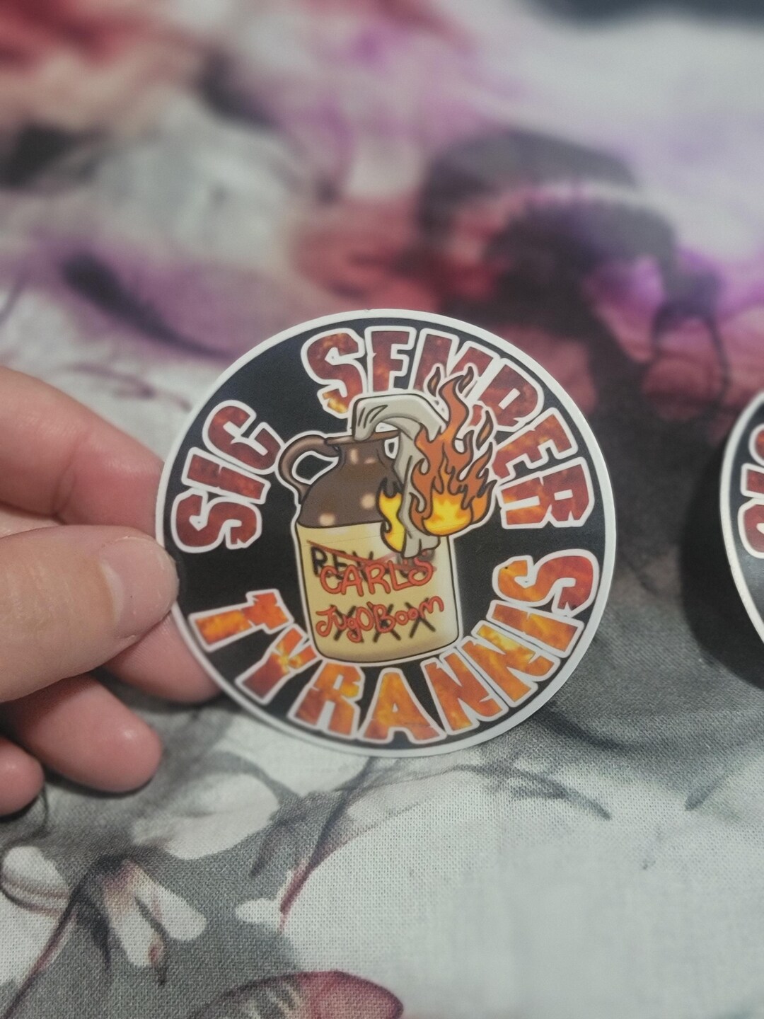Sic Semper Tyrannis Carl's Jug'o Boom Vinyl Sticker Dungeon Crawler ...