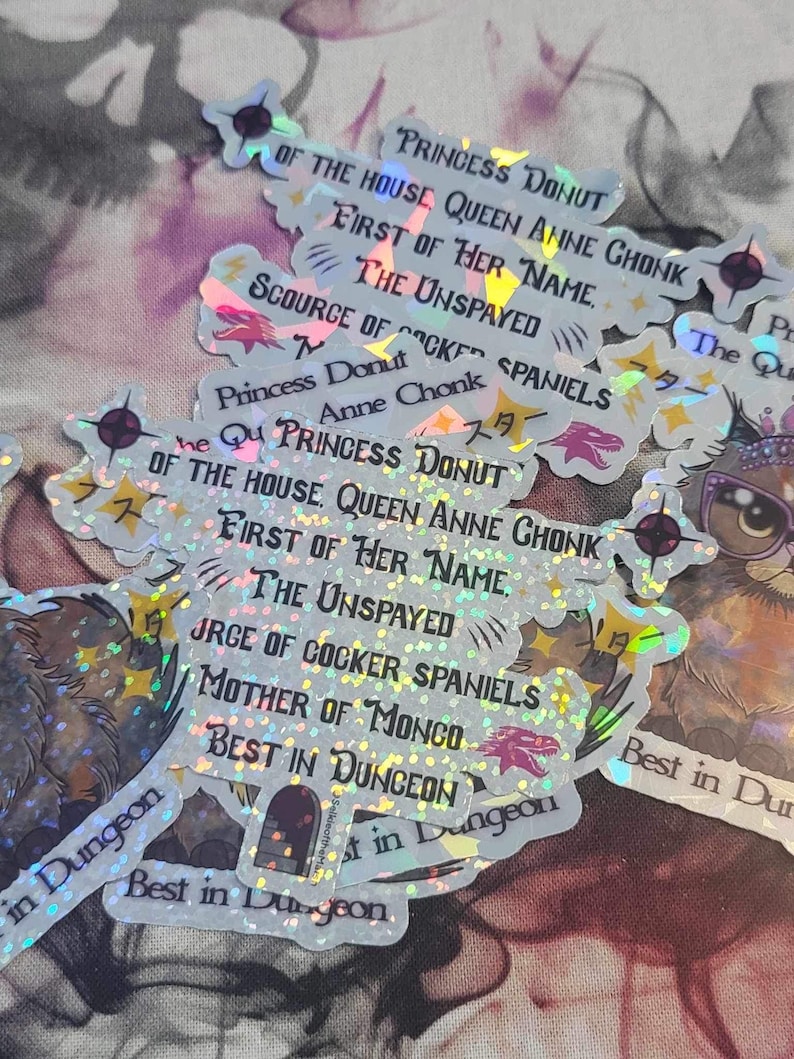 Princess Donut Holographic Vinyl Sticker Dungeon Crawler Carl - Etsy