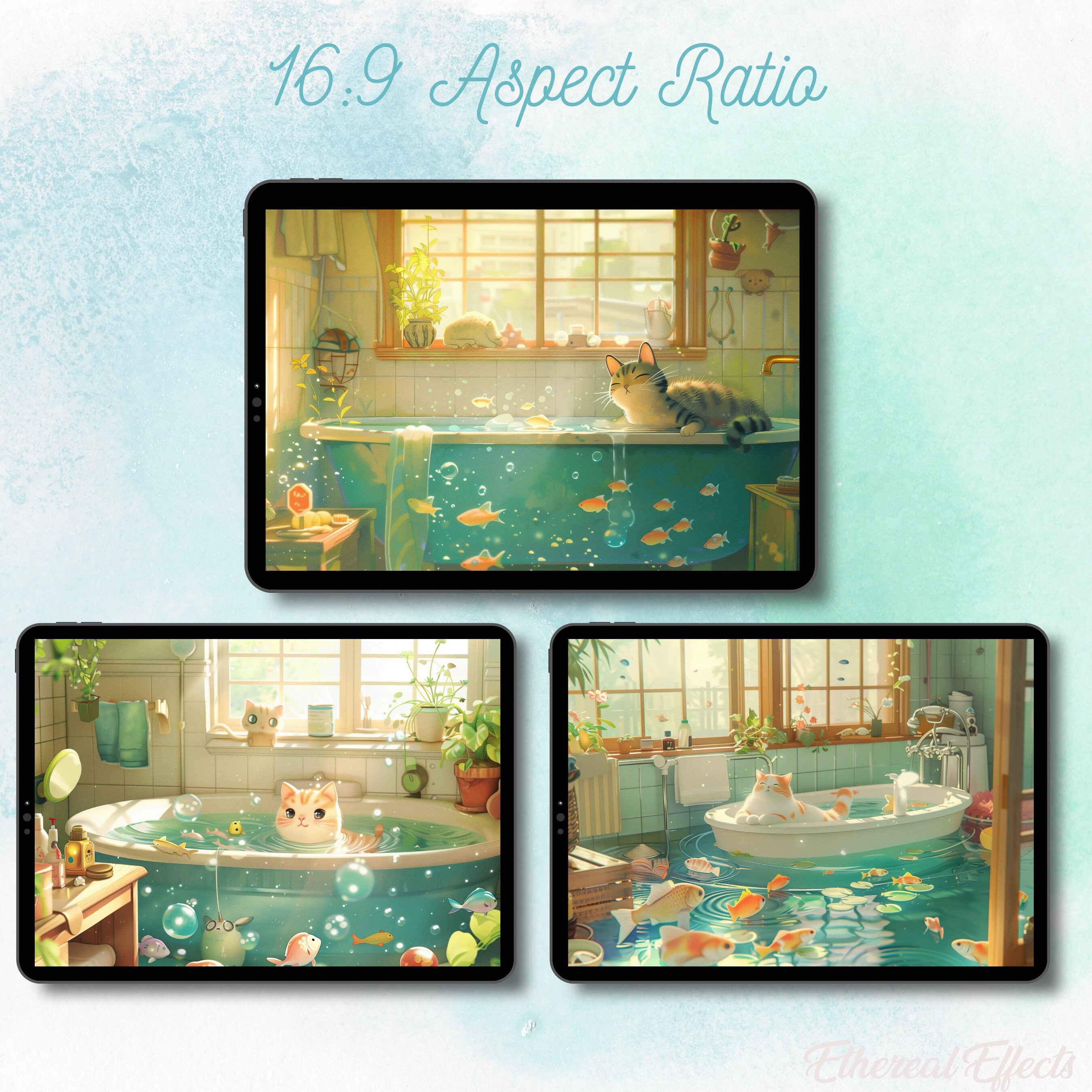Cute Cat Home Screen Wallpaper Studio Ghibli iPhone iPad MacBook ...