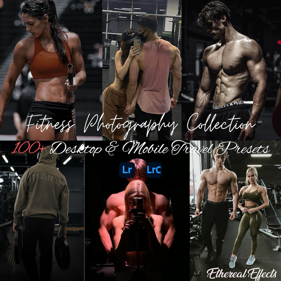 100+ FITNESS PRESETS Mobile & Desktop LIGHTROOM Gym Sport Instagram ...
