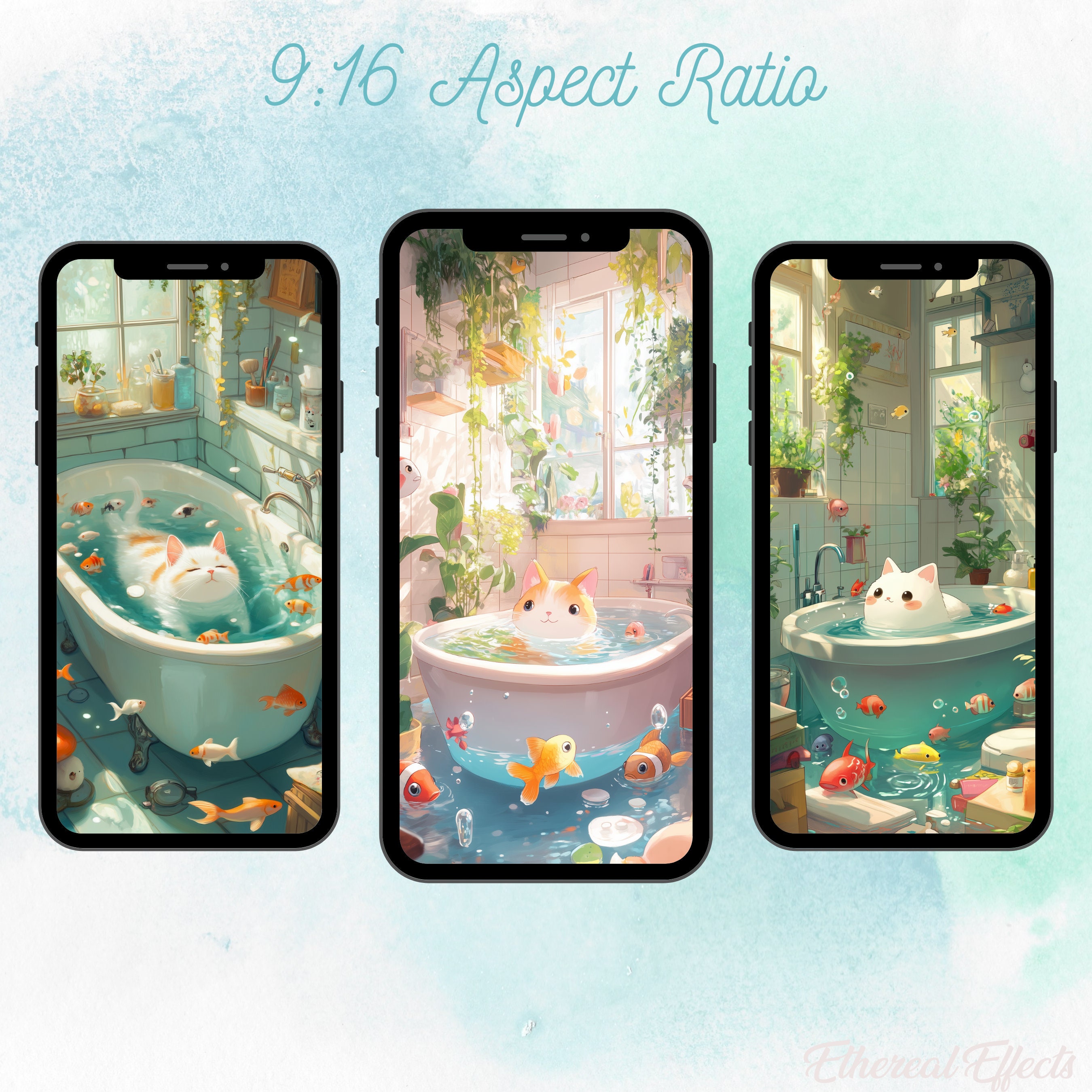 Cute Cat Home Screen Wallpaper Studio Ghibli iPhone iPad MacBook ...