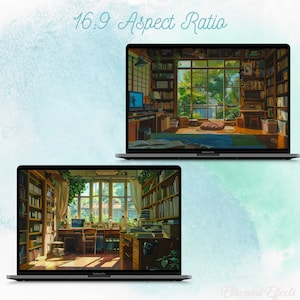 Studio Ghibli Inspired Desktop Laptop Phone Wallpaper MacBook Anime ...