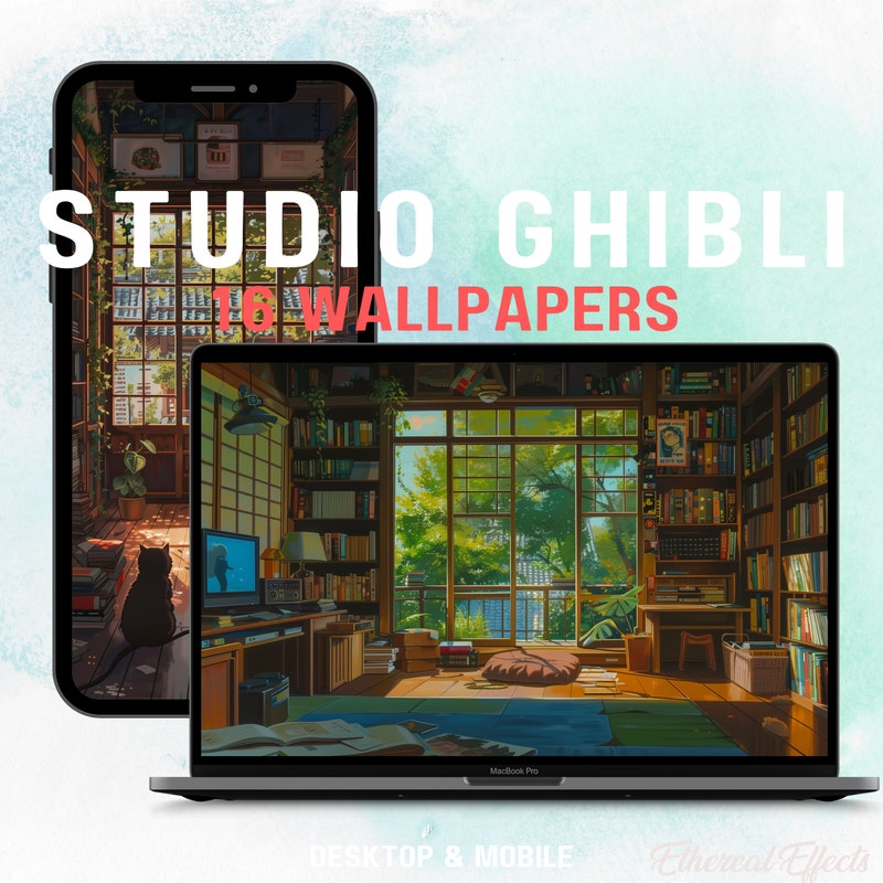 Wallpaper Hd Ghibli - Etsy
