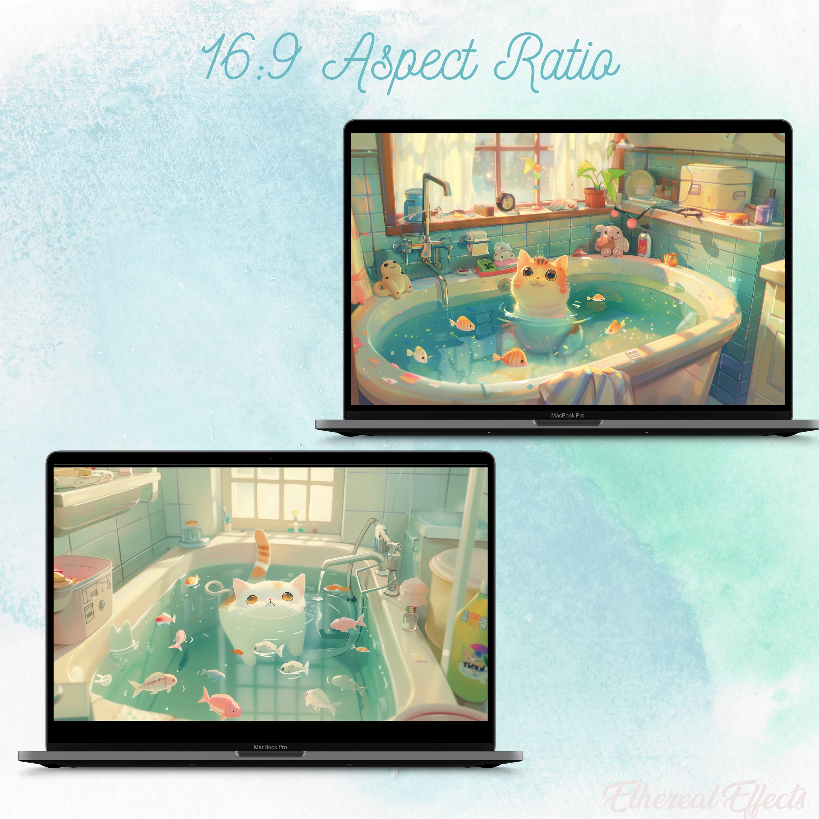 Cute Cat Home Screen Wallpaper Studio Ghibli iPhone iPad MacBook ...
