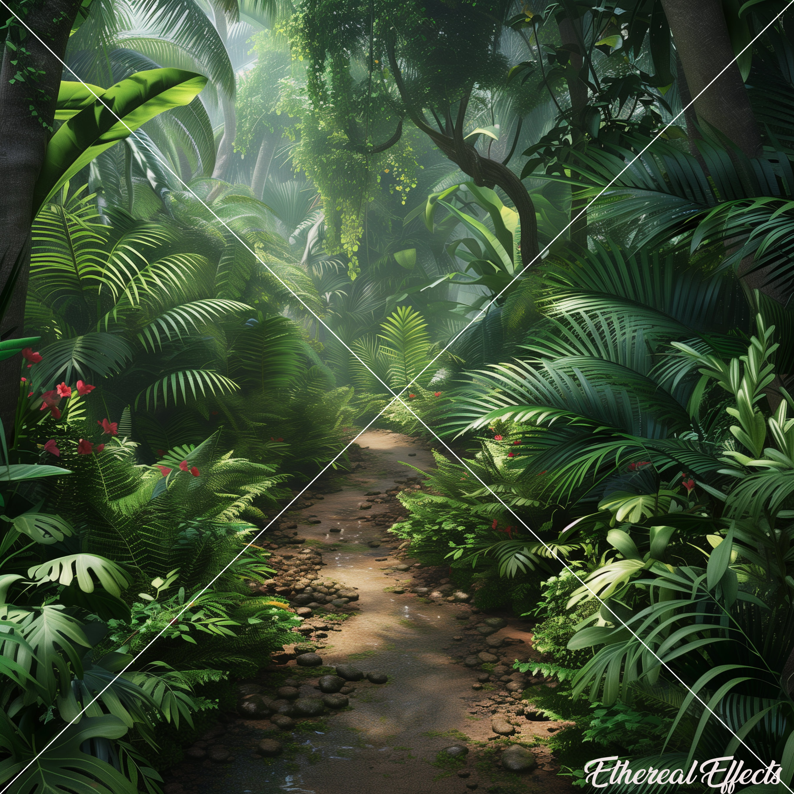 Jungle Safari Digital Backdrop Jungle Palms Studio Overlay Maternity ...