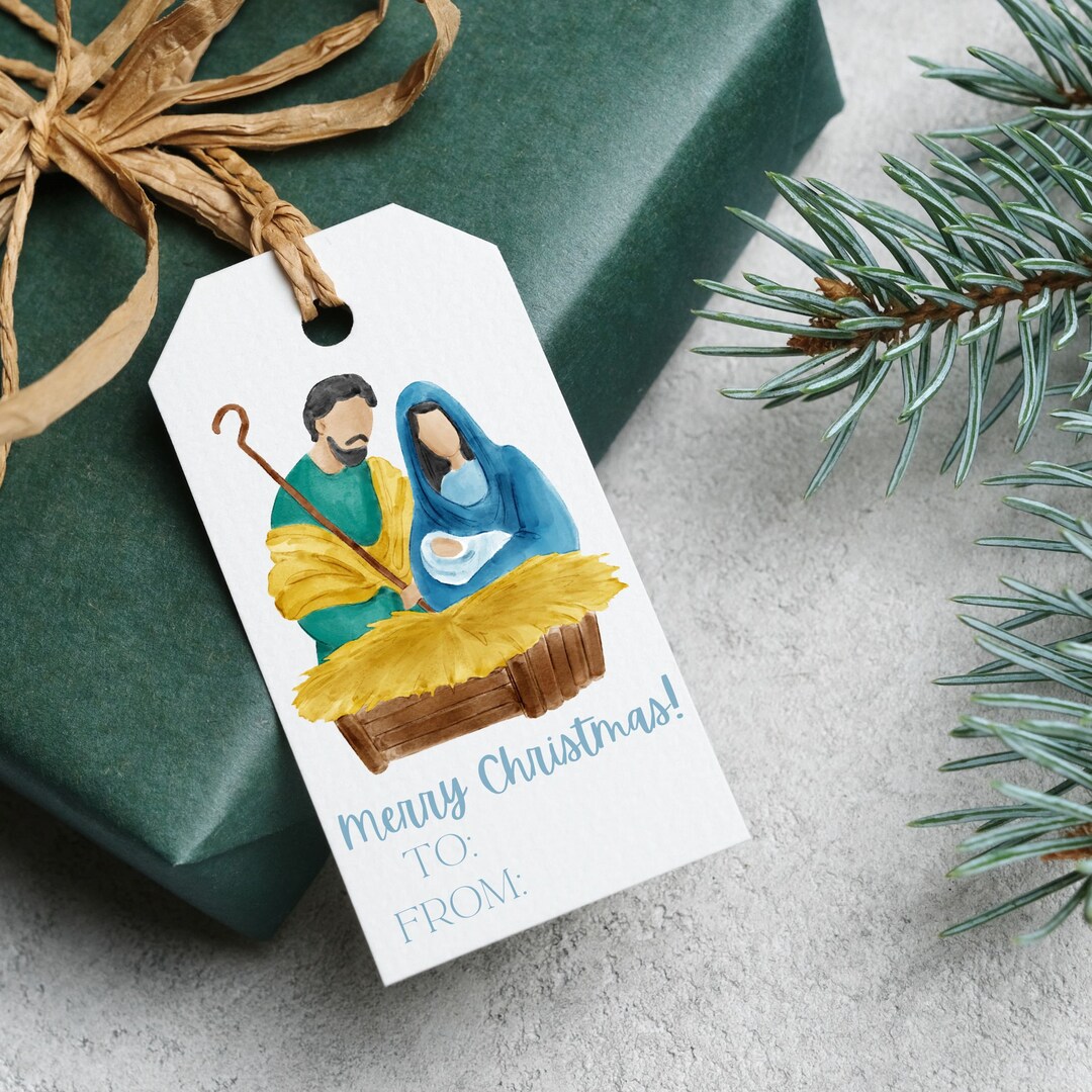 Nativity Downloadable Gift Tags - Etsy