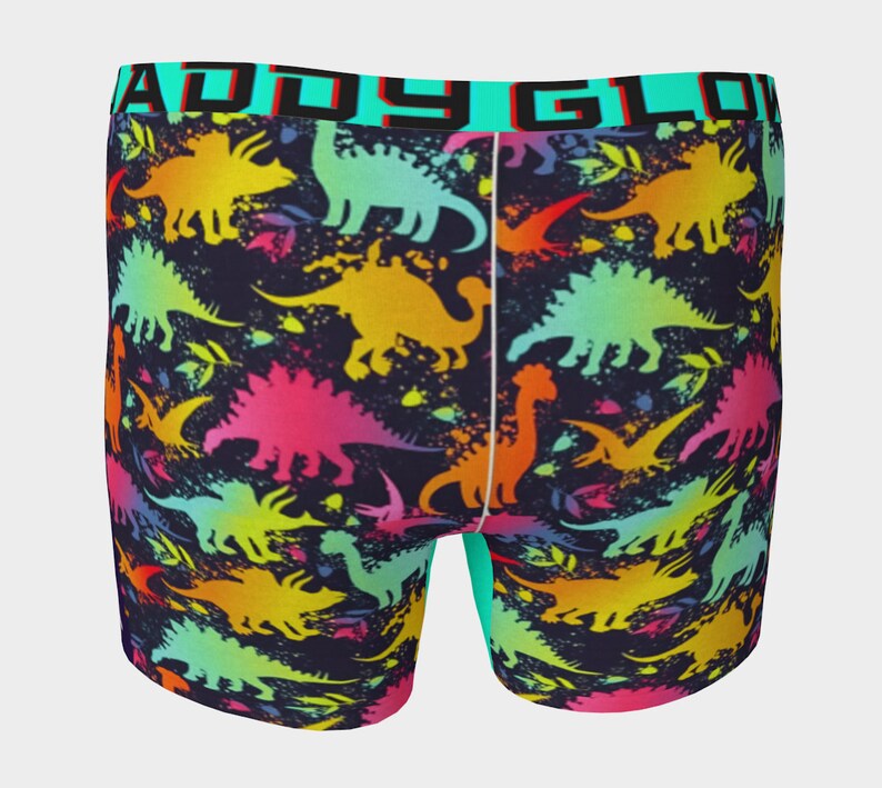 Men's UV Dinosaur Boxer Briefs, Dinosaur Rave Boxer Briefs, Dinosaur UV ...