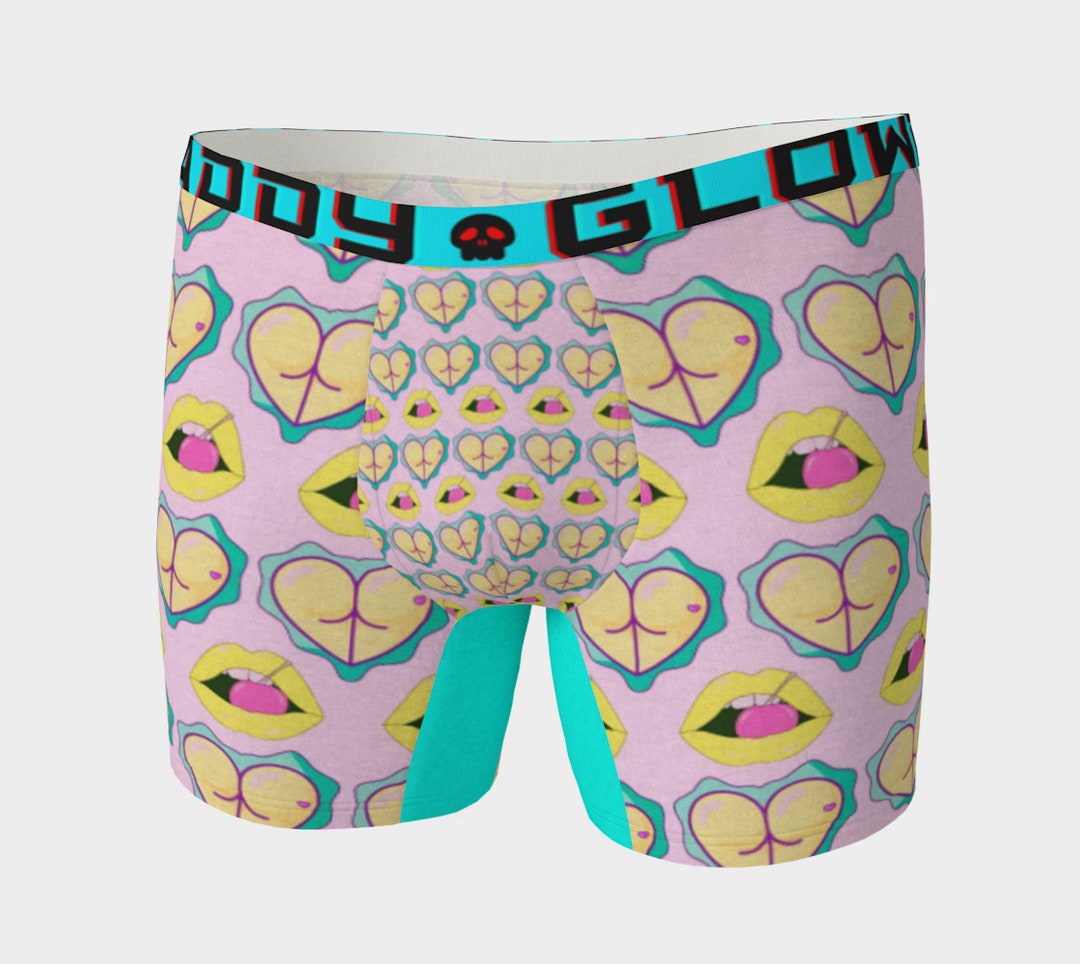 Men's UV Pop Art Boxer Briefs, Glow Pop Art Rave Boxer Briefs, Neon ...