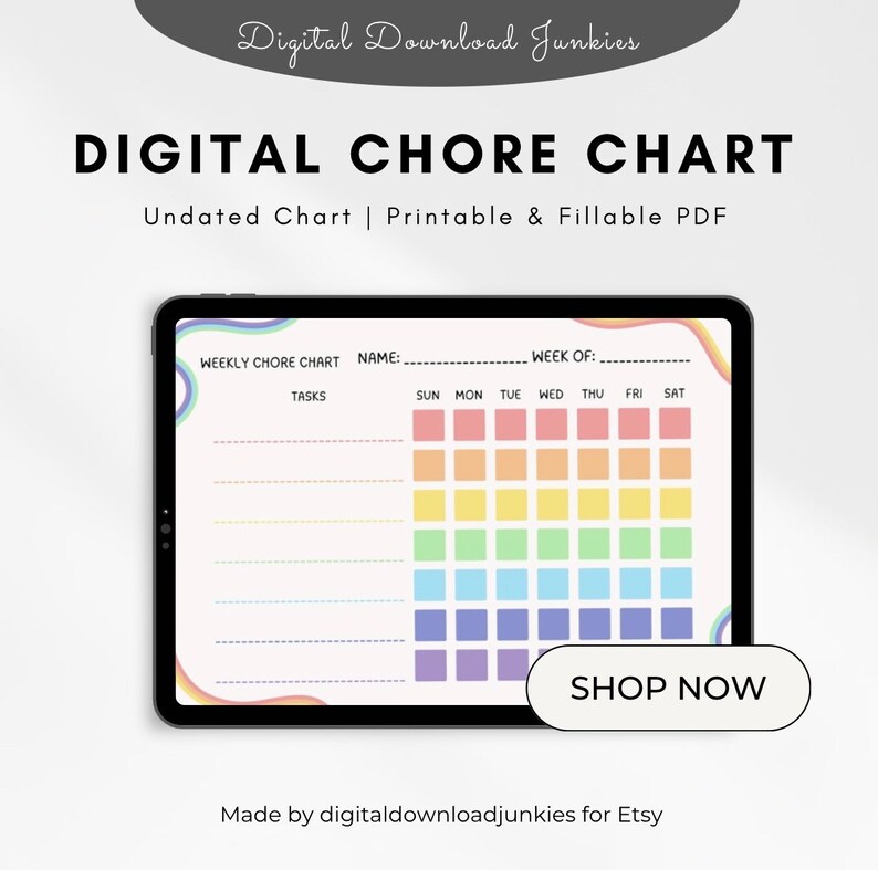 Weekly Cleaning Checklist PRINTABLE Planner, Downloadable Planner ...
