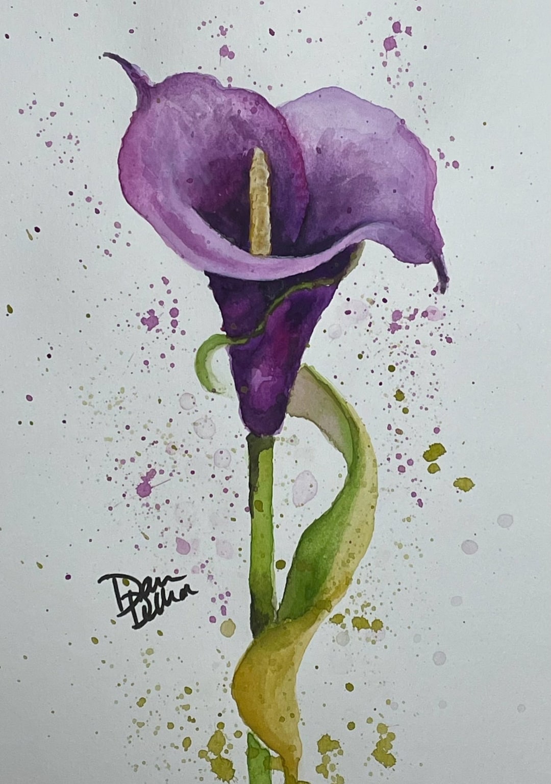 Calla Lily Watercolor - Etsy