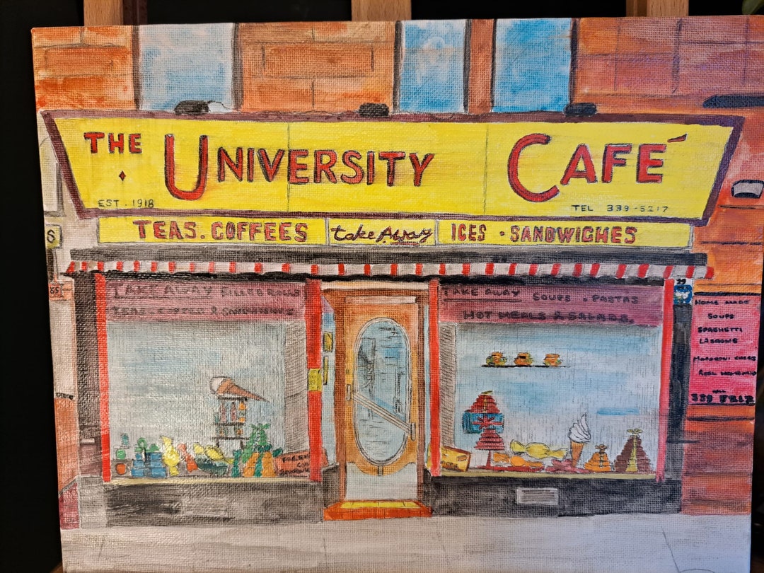 The University Cafe Original Painting - Etsy