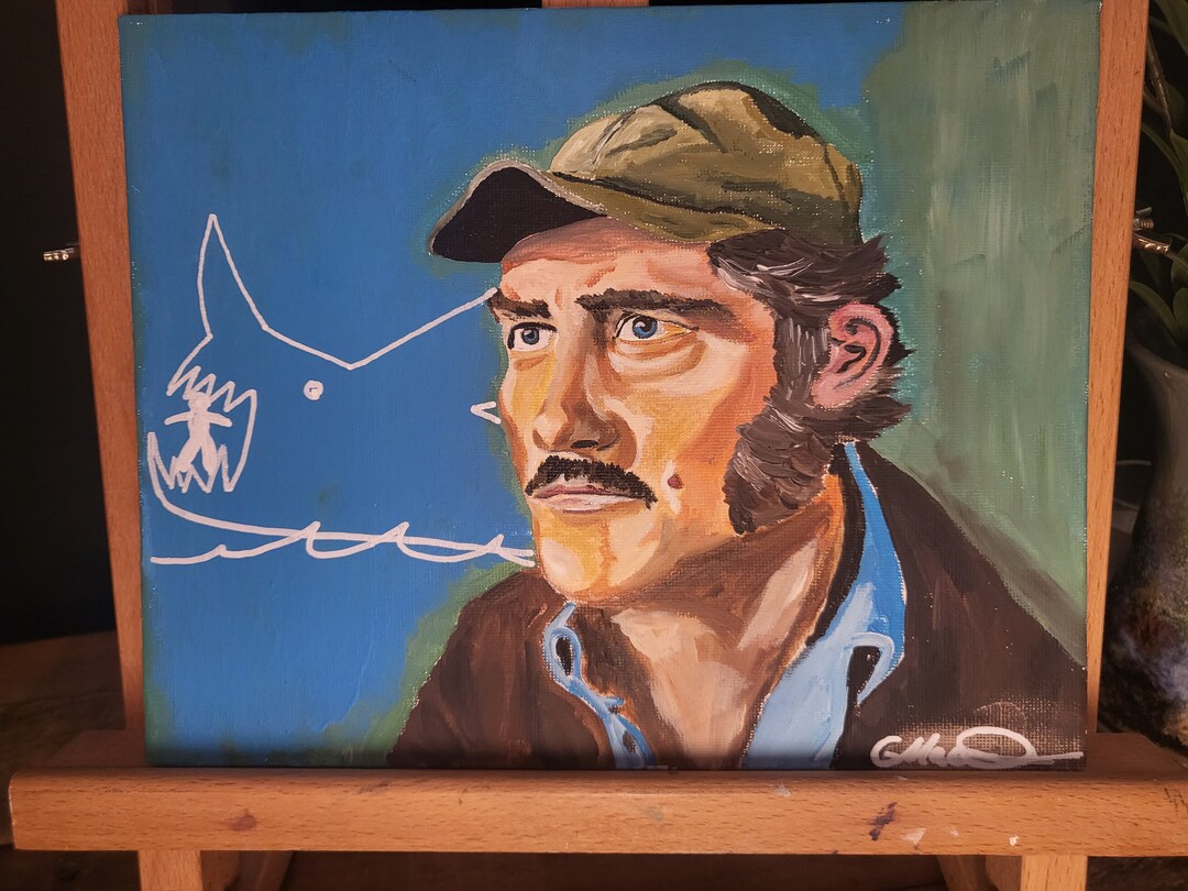 Quint From Jaws Portrait Original Art - Etsy