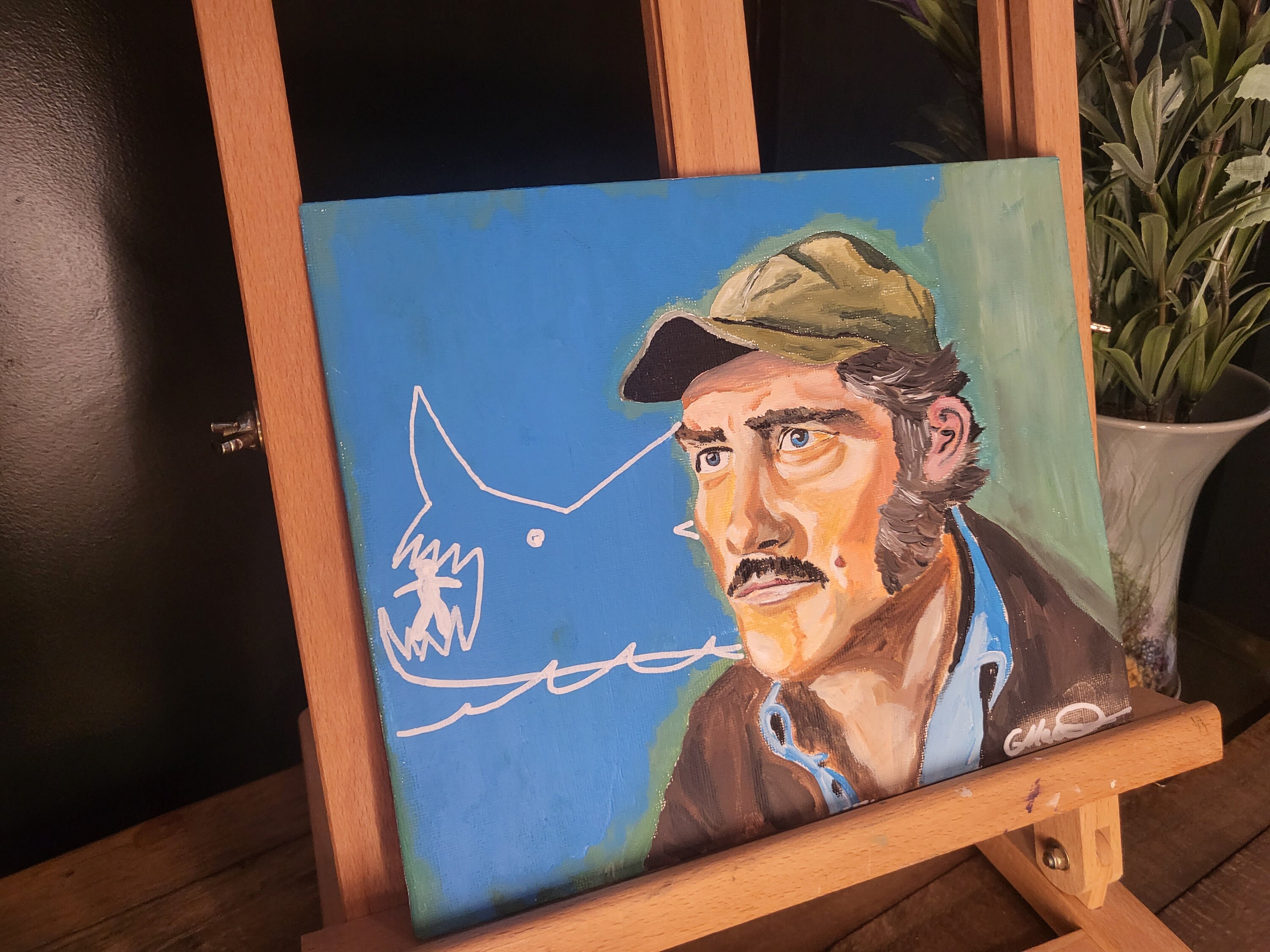 Quint From Jaws Portrait Original Art - Etsy