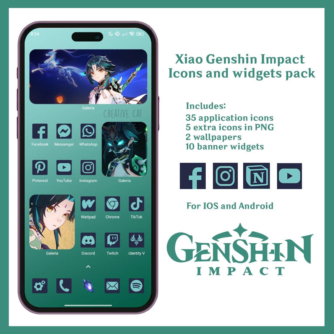 Widegts Icons Genshin Impact Xiao Ios/android - Etsy